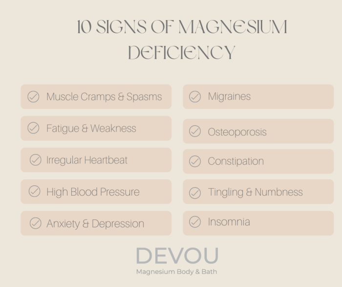 10 signs of magensium deficiency (1) - Devou Magnesium Remedies